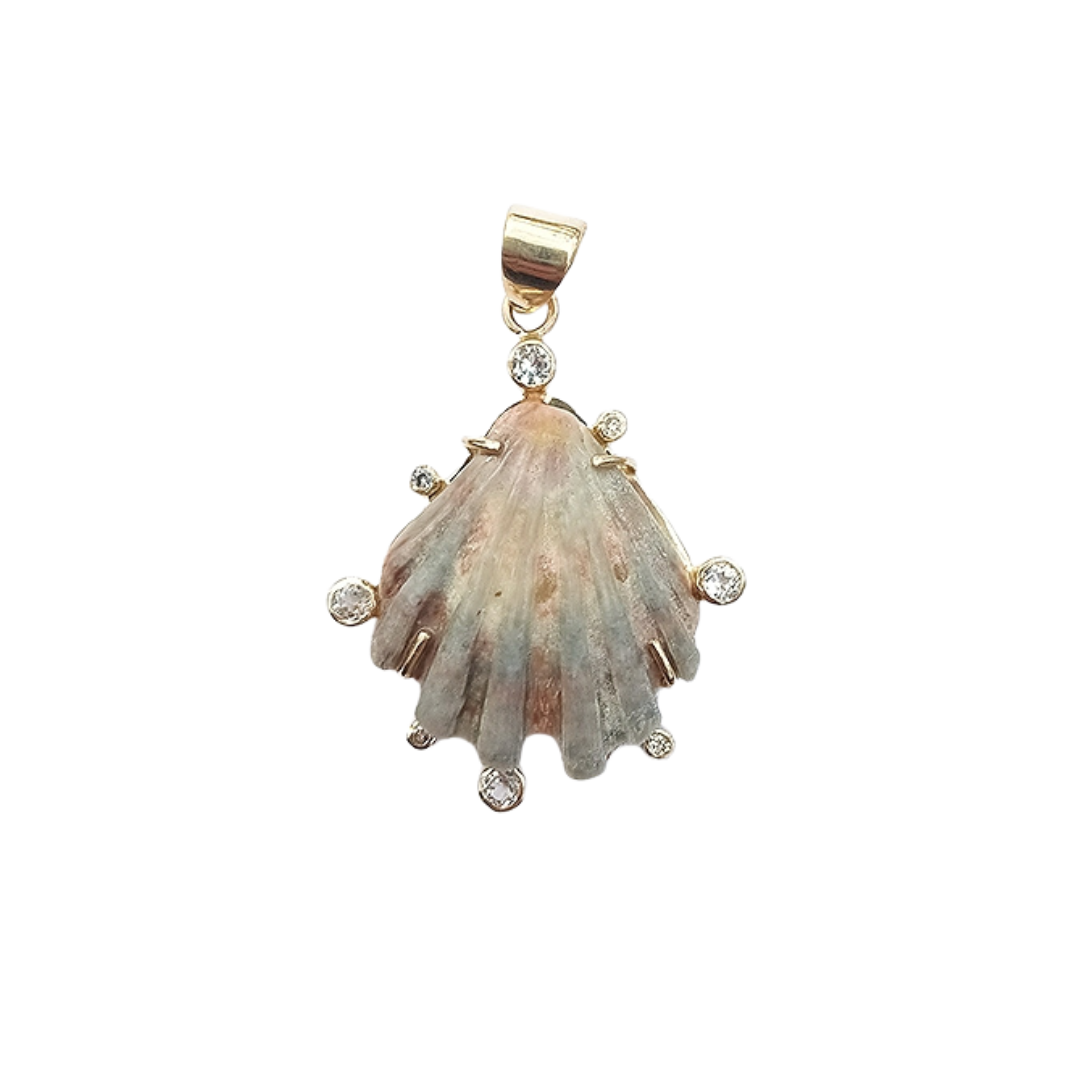 Grey Shell Diamond Halo – CCWW Designs