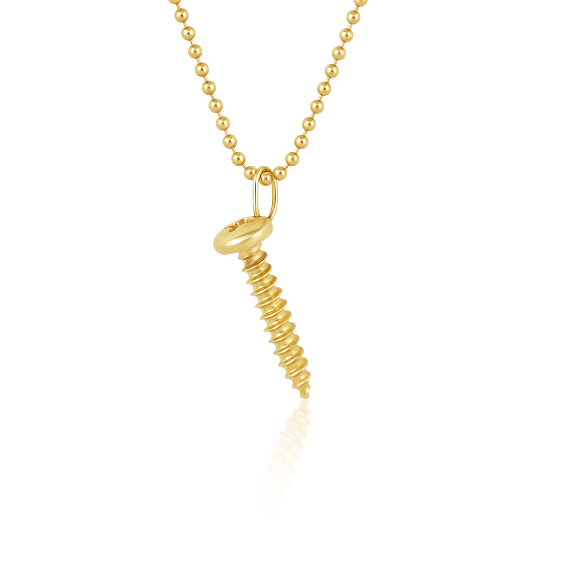 14K Gold Screw Pendant – CCWW Designs