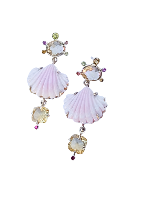 Carved Queen Conch Shell Earrings – CCWW Designs