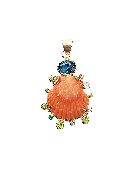 Orange Shell Blue Halo – CCWW Designs