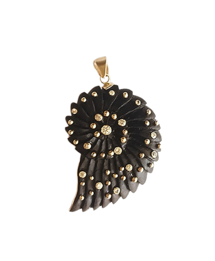 Carved Ebony Ammonite – CCWW Designs