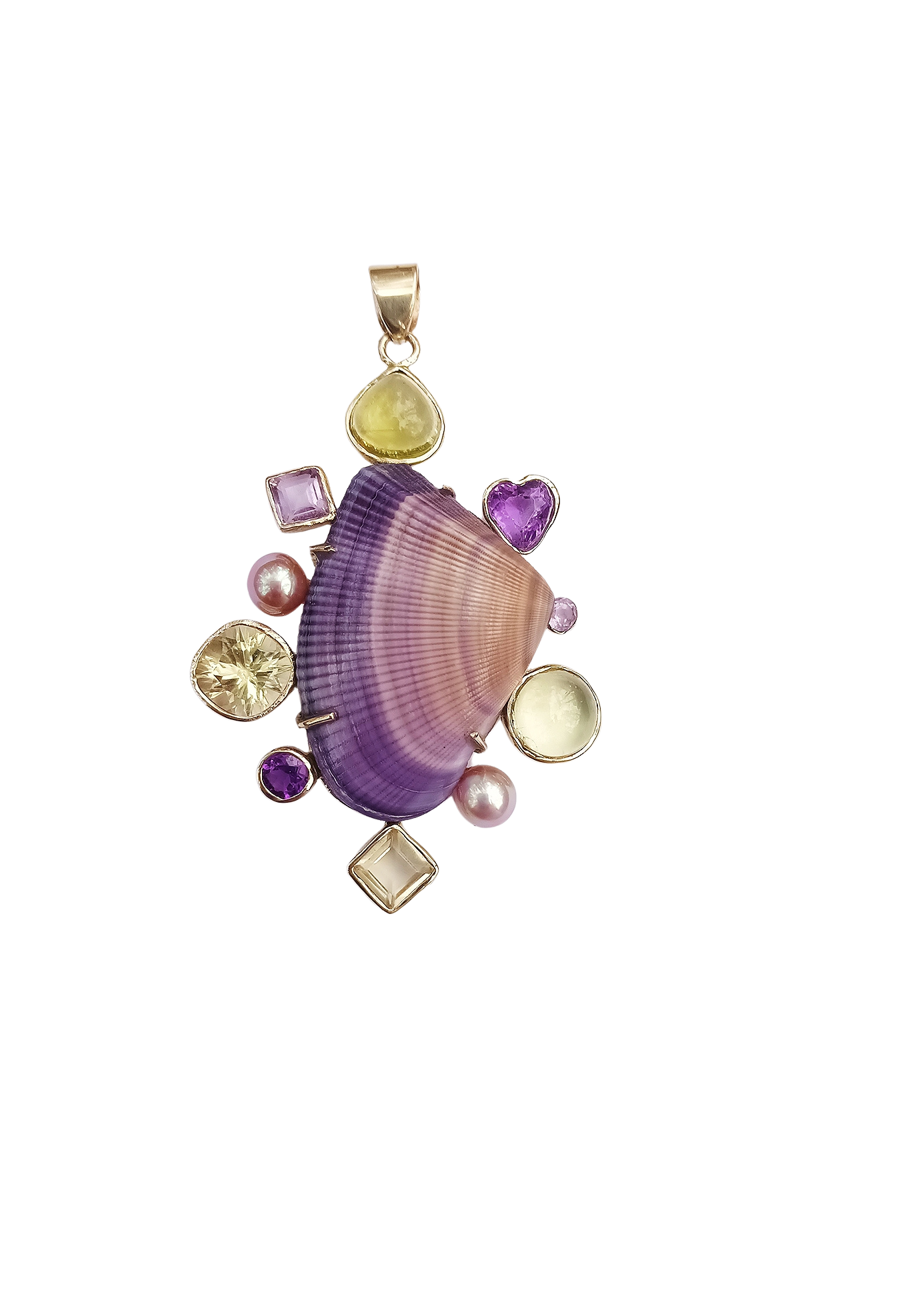 Purple Shell Amethyst Halo – CCWW Designs