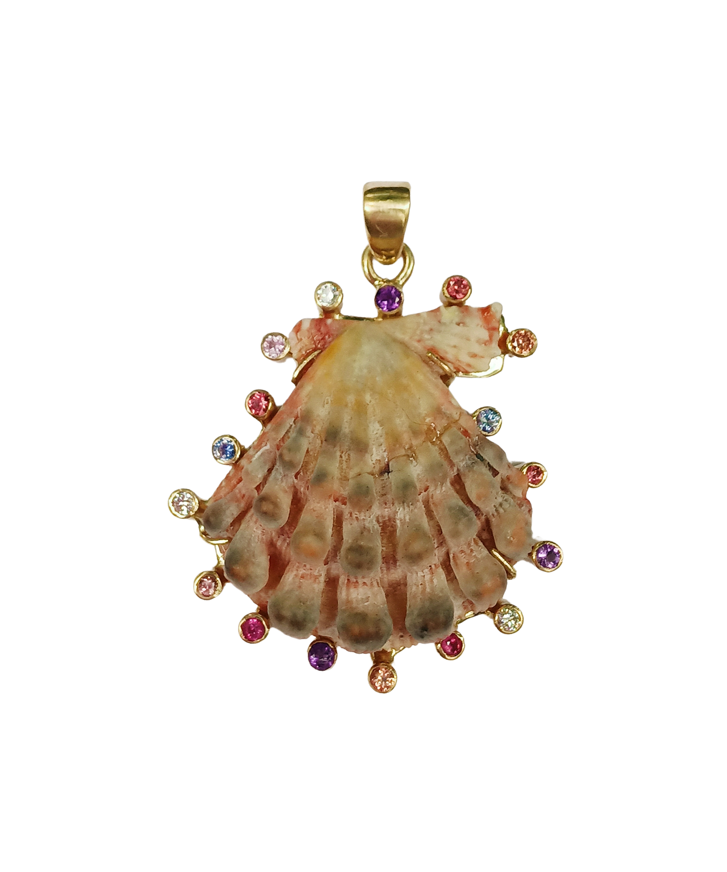 Pink/Purple Halo Shell Pendant – CCWW Designs