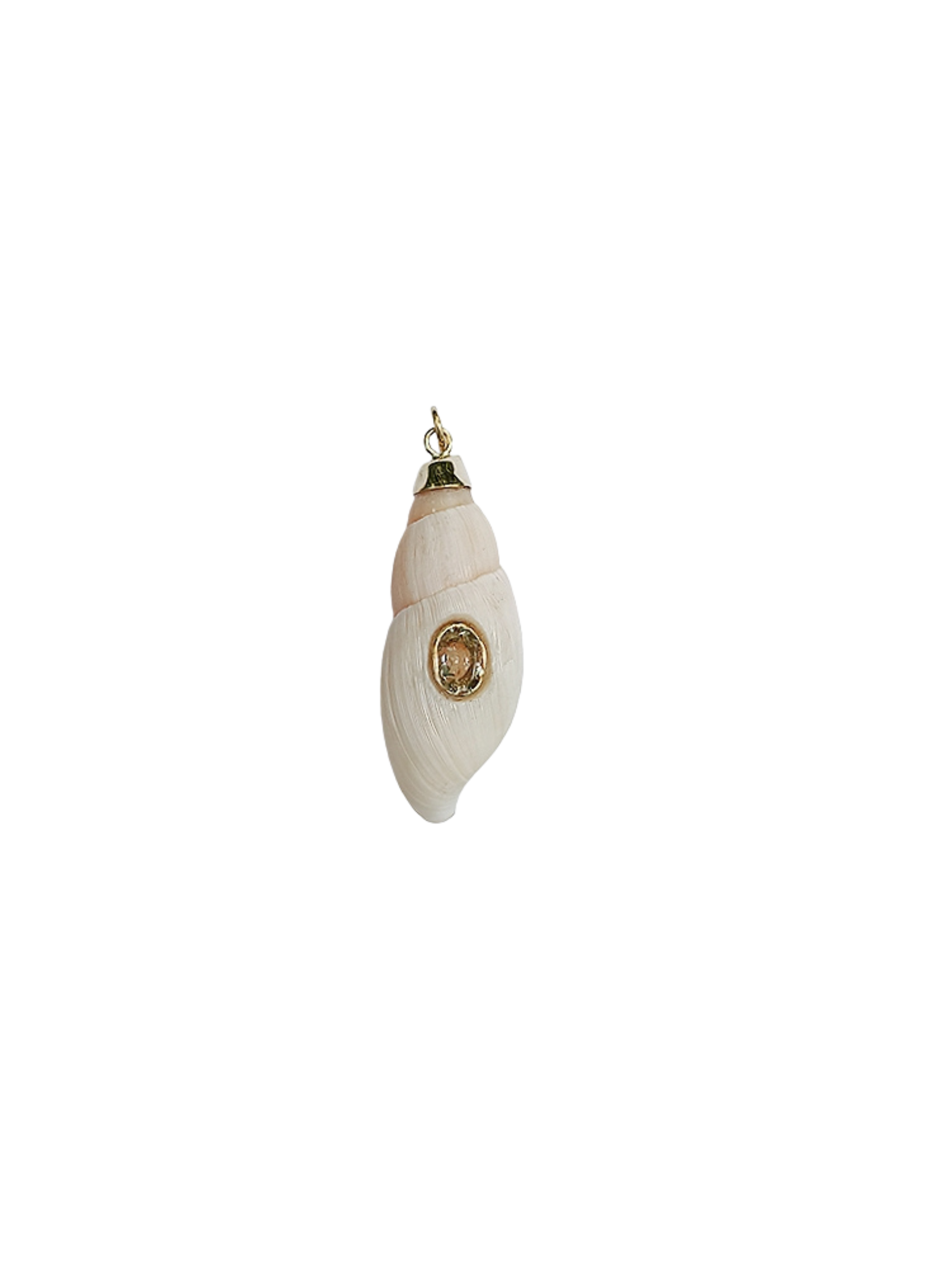 Br377- White Spiral Shell – CCWW Designs