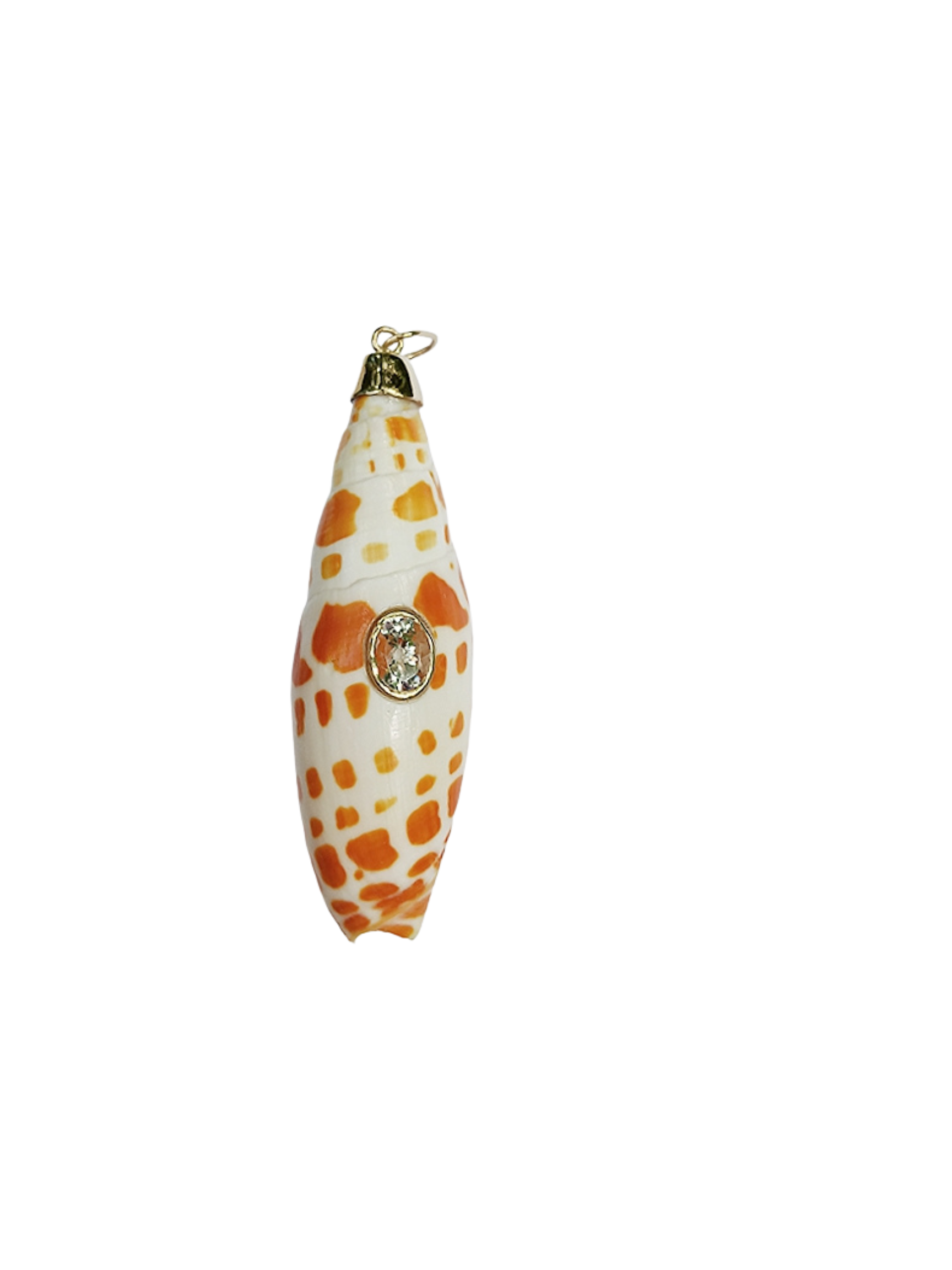 Br378- Orange Twist Shell – CCWW Designs