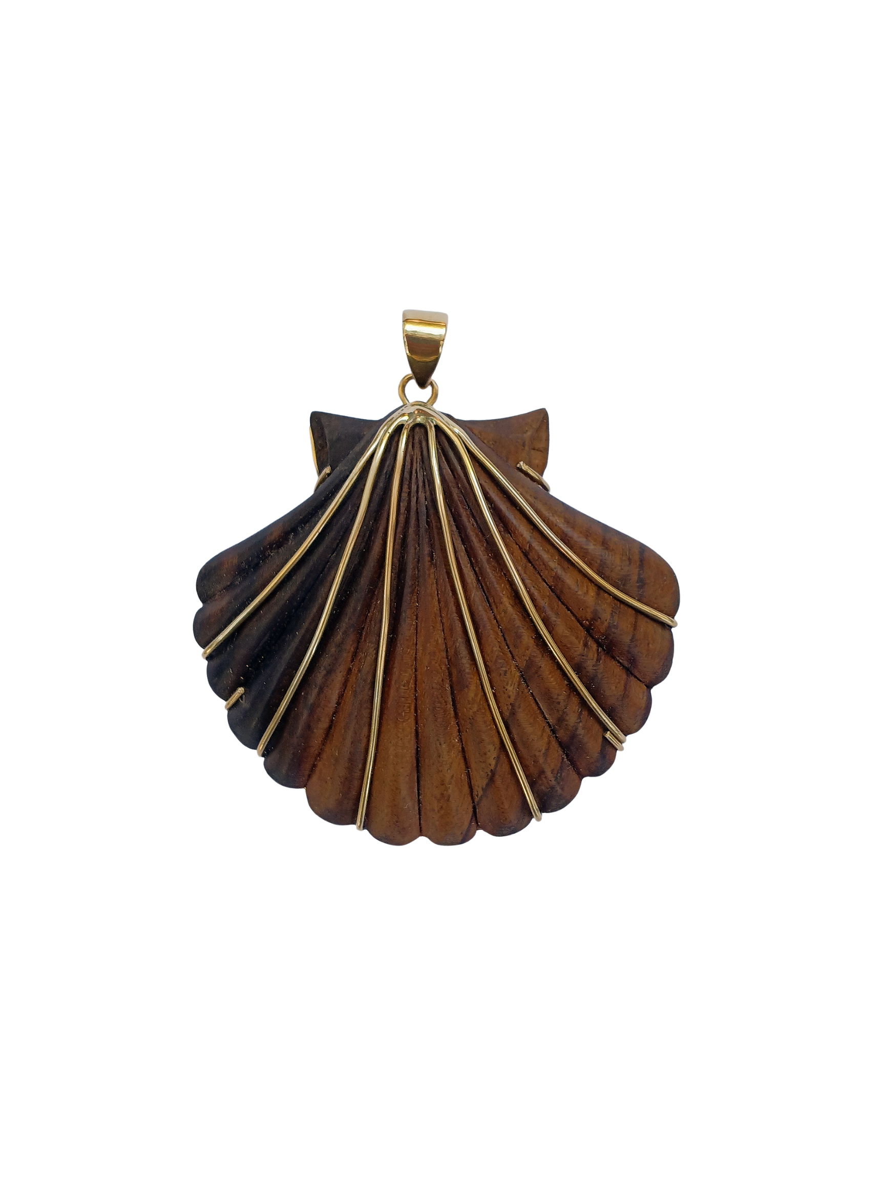 Br414- Carved Wooden Shell – CCWW Designs