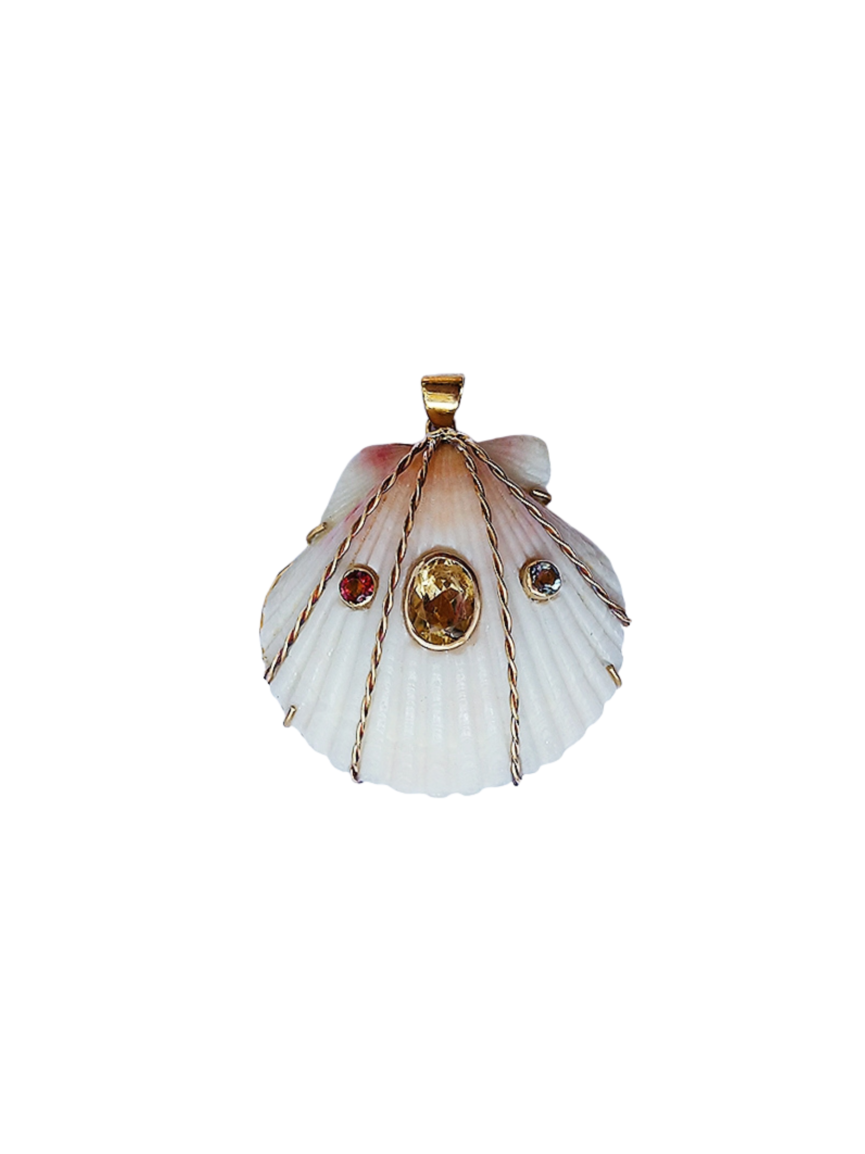 Br424- White Citrine Shell – CCWW Designs